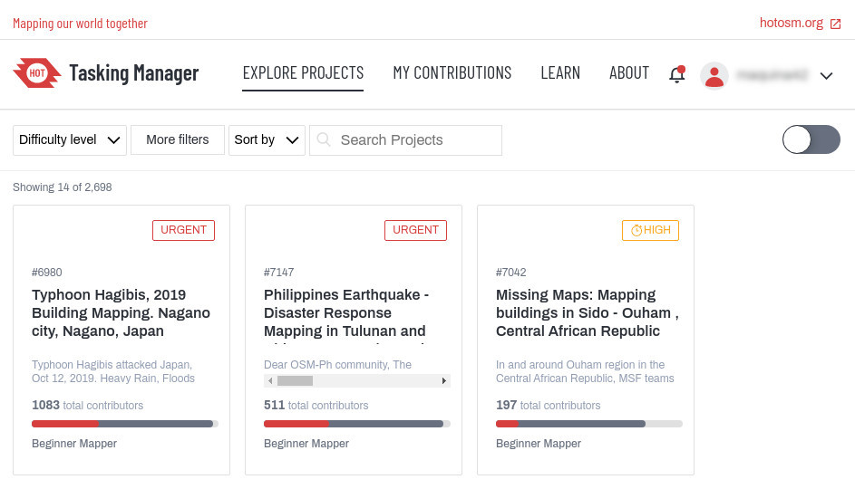 OSM US Tasking Manager